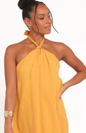 PETAL & PUP Theophania Halter Maxi Dress
