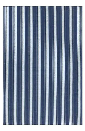 MAD MATS Vertical Stripe Blue & White Rug - Blue And White