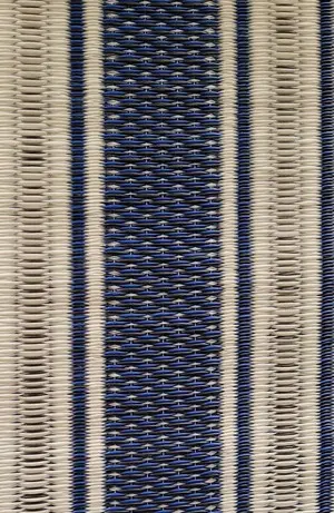 MAD MATS Vertical Stripe Blue & White Rug