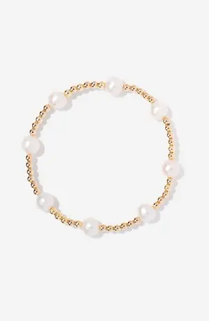 LITTLE SKY STONE Beaded Pearl Bracelet - 7 Inch