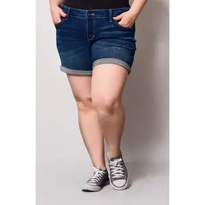 SLINK JEANS Cuffed Denim Shorts