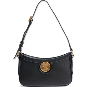 Chloé Mini Horse Medal Leather Shoulder Bag - Black