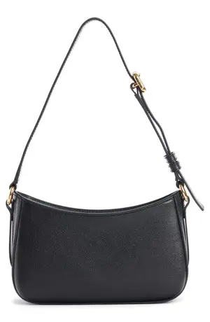 Chloé Mini Horse Medal Leather Shoulder Bag - Black