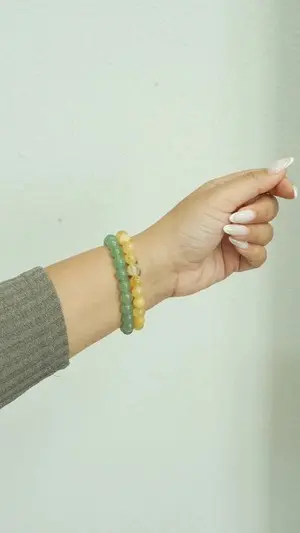 SEREE Jade Beaded Bracelet