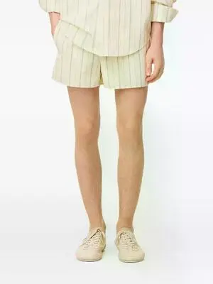 AMI Paris Striped Shorts - Neutrals