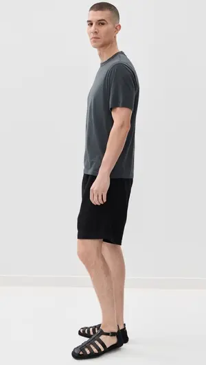 Officine Générale Crew Neck Tee - Faded Black