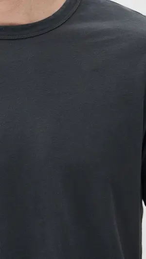 Officine Générale Crew Neck Tee - Faded Black