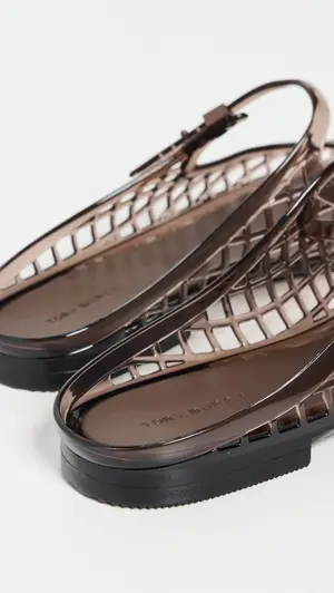 Tory Burch Mary Jane Jelly Flats - Cocoa