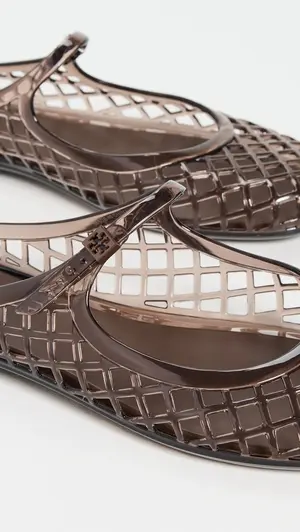 Tory Burch Mary Jane Jelly Flats - Cocoa