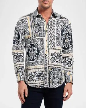 Robert Graham Apos;s Valleta Damask Sport Shirt - Multi