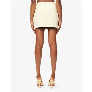 AMY LYNN Vegan Leather Mini Skirt
