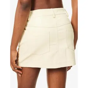 AMY LYNN Vegan Leather Mini Skirt