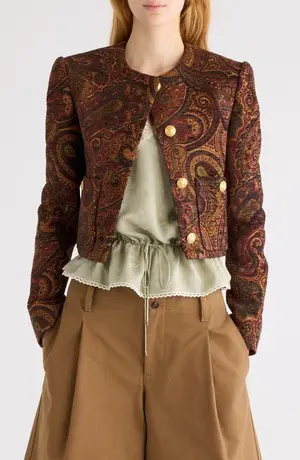 Chloé Paisley Tapestry Jacquard Jacket - Red Multi