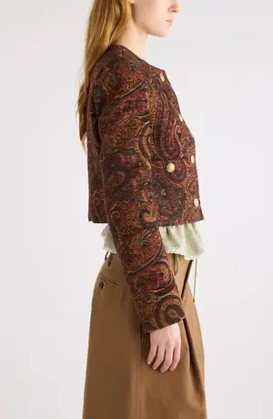 Chloé Paisley Tapestry Jacquard Jacket - Red Multi
