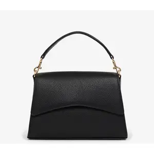 BY BANOO Leather After Work Bag - Black/gold