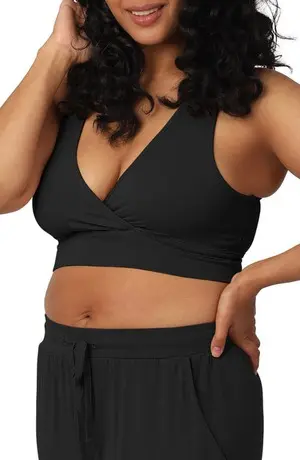 KINDRED BRAVELY French Terry Racerback Nursing & Sleep Brafits Sizes 30b-46d - Black