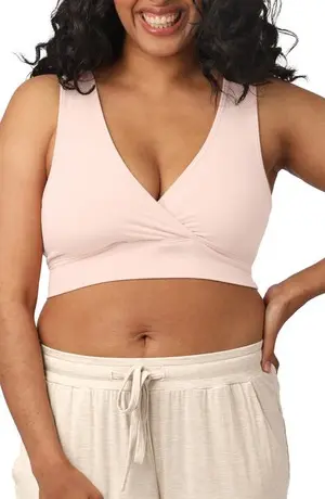 KINDRED BRAVELY French Terry Racerback Nursing & Sleep Brafits Sizes 30b-46d - Soft Pink