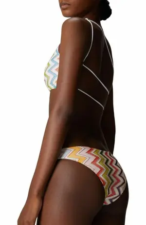 Missoni One-shoulder Bikini With Double Ties - Multicoloured