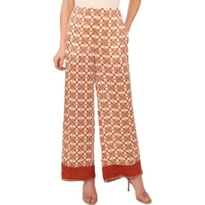 Ted Baker London Mixed Print Wide Leg Pants