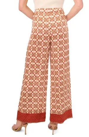 Ted Baker London Mixed Print Wide Leg Pants