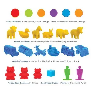 JUNIOR LEARNING Counters Multipack 555 Pieces,various Colorsshapes & Styles