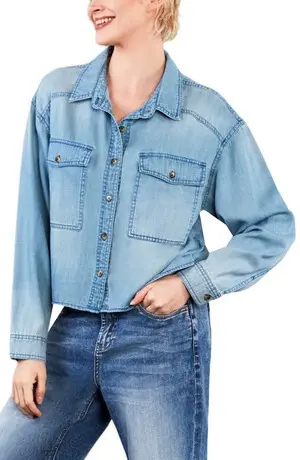 HINT OF BLU Long Sleeve Button-up Shirt