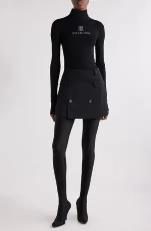 Balenciaga Tailored Twill Miniskirt