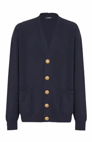 Balmain Eco-cashmere Cardigan - Navy