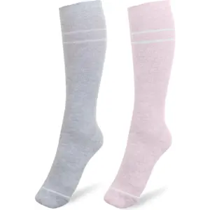 KINDRED BRAVELY Maternity Compression Socks - Pink & Grey Heather