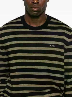 A.p.c. Striped Jumper - Black