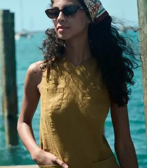 DÔEN Bennette Mini Dress - Golden Olive