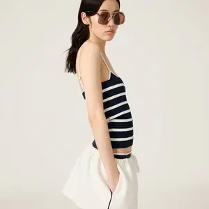 Miu Miu Striped Knit Tube Top