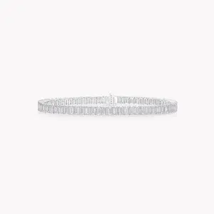 Graff Emerald Cut Diamond Line Bracelet - White Gold