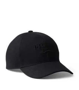 Prada Cotton Drill Baseball Cap - Black