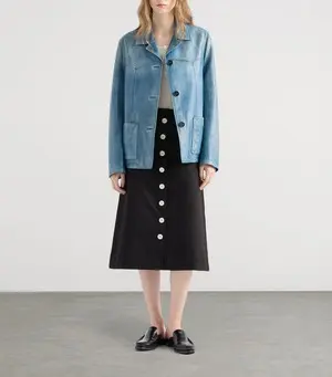 Prada Nappa Leather Jacket - Blue