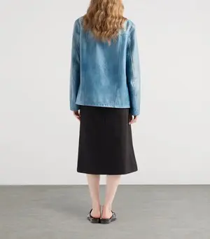 Prada Nappa Leather Jacket - Blue