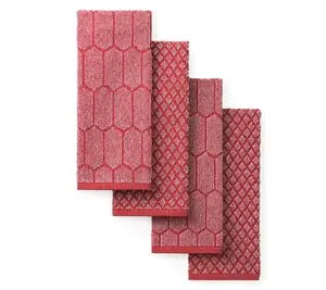 MARTHA STEWART Honeycomb Chambray Kitchen Towel 4-pack Set - One-color