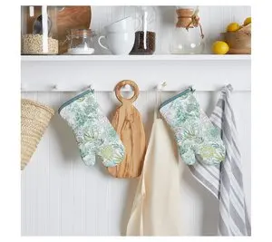 MARTHA STEWART Succulents Oven Mitt 2-pack Set