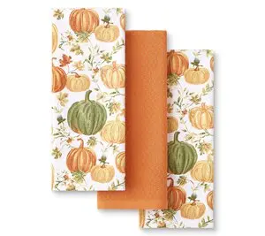 MARTHA STEWART Pumpkins Kitchen Towel 3-pack Se T - One-color