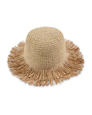 Eugenia Kim Joni Fringed Crochet Bucket Hat - Natural