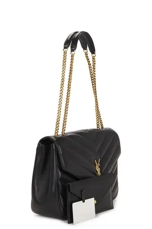 Saint Laurent Large Loulou Chain Bag - Nero