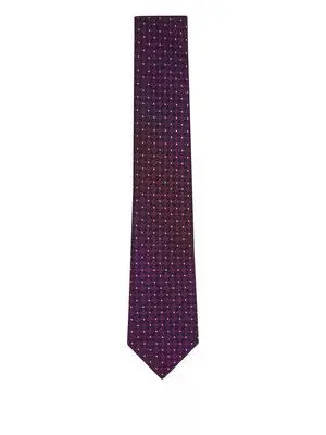 Brunello Cucinelli Geometric-print Neck Tie - Purple