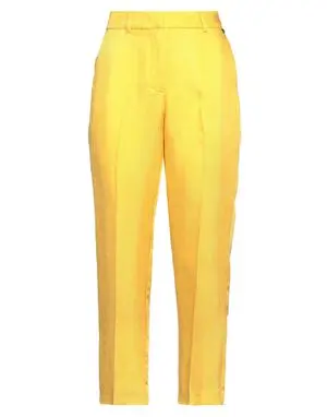 Liu Jo Tapered Viscose Linen Pants - Yellow