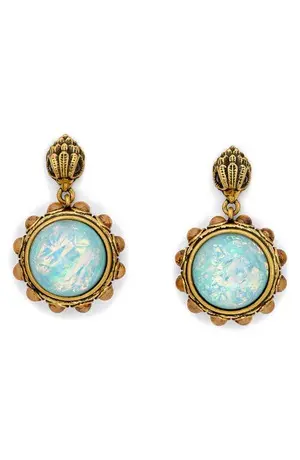 Kurt Geiger Eagle Crystal Drop Earrings - Blue