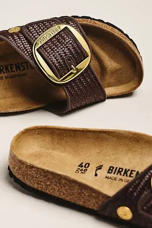 BIRKENSTOCK Madrid Big Buckle Raffia Sandals - Carafe