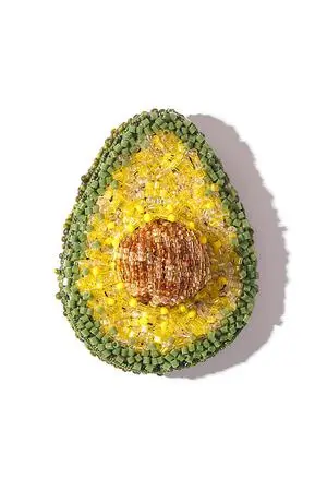 Deepa Gurnani Avocado Brooch