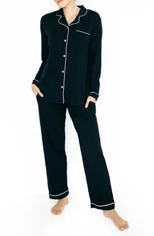 KINDRED BRAVELY Clea Long Sleeve Pajama Set - Black
