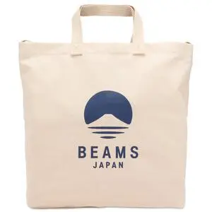 BEAMS 2 Way Canvas Tote Bag - Indigo