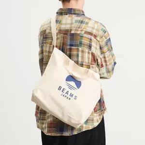 BEAMS 2 Way Canvas Tote Bag - Indigo