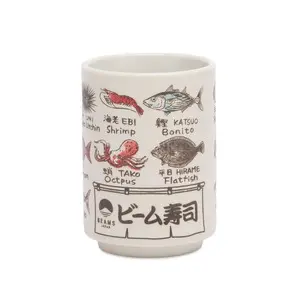 BEAMS Fish Sushi Cup - White